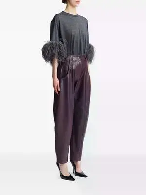 16Arlington Teodora Top With Ostrich Feather Embellishment