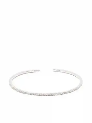 WE BY WHITEBIRD 18kt White Gold Paulette Diamond Bangle - Silver