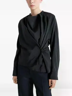 LEMAIRE Lemiare Pleated Raglan-sleeve Shirt - Black