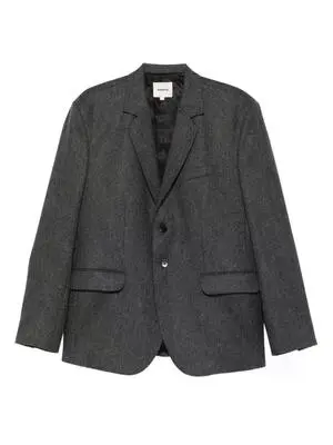 NOYOCO Two-button Notched Jacket - Grey