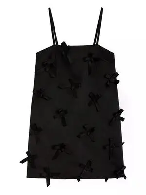 JIL SANDER Duchess Bow-embellished Mini Dress - Black