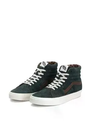 VANS Sk8-hi Plaid Scarab High Top Lace-up Suede Sneakers