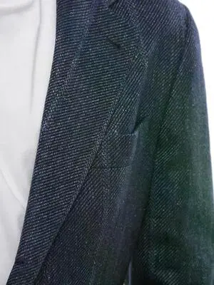 Brunello Cucinelli Single-breasted Linen Blazer - Blue
