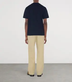 Burberry Cotton Knight Stamp T-shirt - Navy