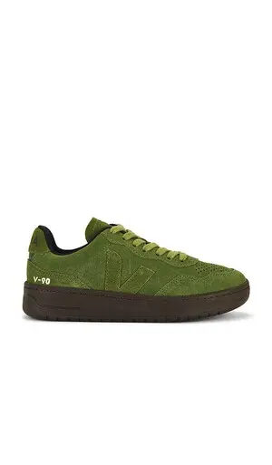 VEJA V-90 Suede Sneaker - Green