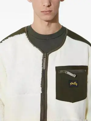 STAN RAY Panelled Zip-up Sweater - Neutrals
