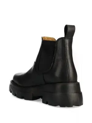SUMMERY COPENHAGEN Elastic-panelled Lug-sole Boots - Black