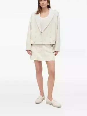 CUSTOMMADE Tweed Skirt With Flap Cargo Pocket - Neutrals