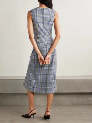 Proenza Schouler Bruna Checked Twill Midi Dress