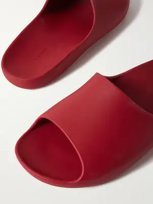 THE ROW Ama Rubber Slides - Red