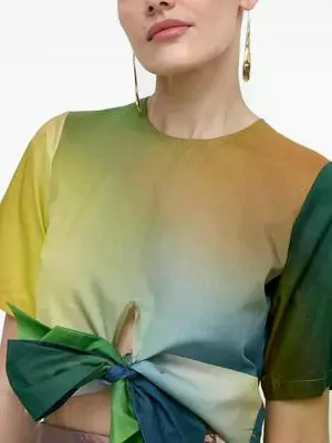 SILVIAN HEACH Tie-front Cropped Top