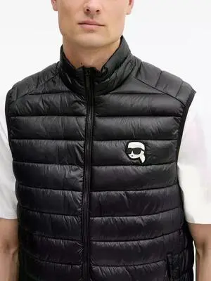 Karl Lagerfeld Quilted Logo-patch Gilet