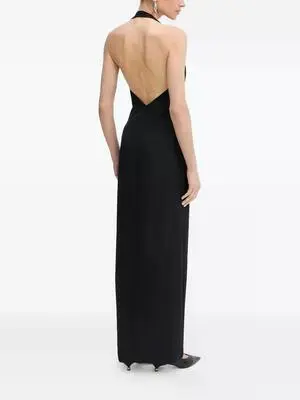 Patrizia Pepe Halter Neck Insect-detail Maxi Dress