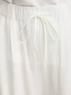 GESTUZ Drawstring Straight Leg Trousers - White