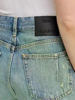 WON HUNDRED Frayed Hem Denim Shorts - Blue