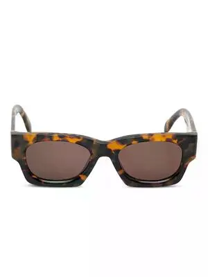 Palm Angels Tortoiseshell Square Frame Sunglasses - Brown