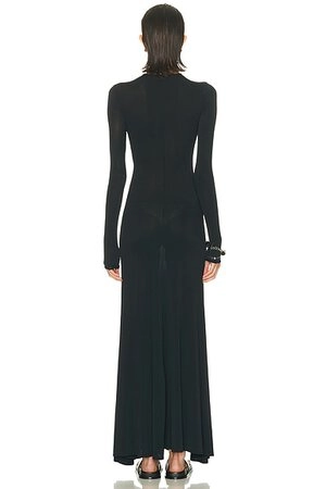 Rabanne Flower Cut Out Long Dress