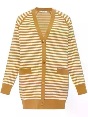 Max Mara Striped V-neck Cardigan