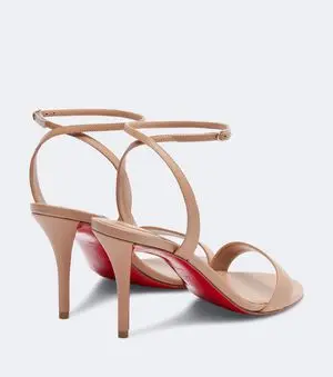 CHRISTIAN LOUBOUTIN Miss Z 80 Leather Sandals - Beige