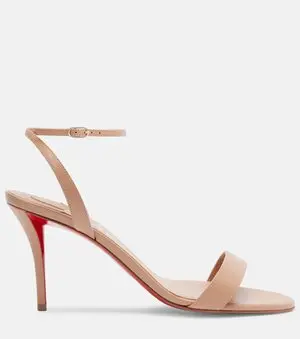 CHRISTIAN LOUBOUTIN Miss Z 80 Leather Sandals - Beige