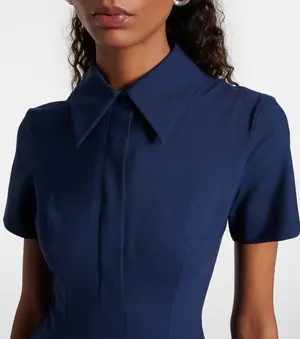EMILIA WICKSTEAD Navy Buttoned Shirt Dress