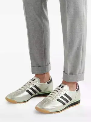Adidas Sl 72 Og Three-stripe Metallic-leather Sneakers - Silver
