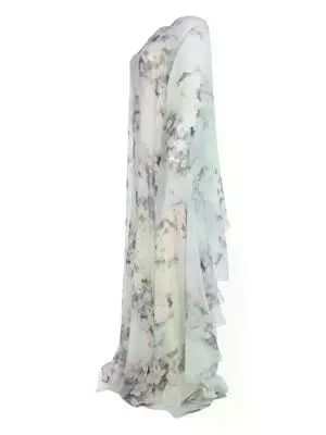 Alberta Ferretti Floral Print Maxi Dress