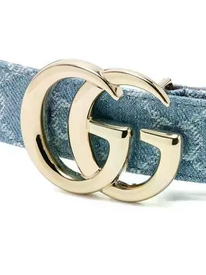 Gucci Gg Monogram Denim Belt