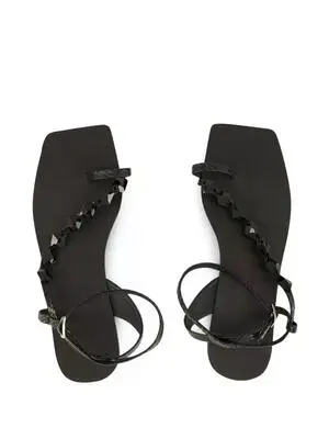 Johanna Ortiz Crystal-embellished Flat Sandals