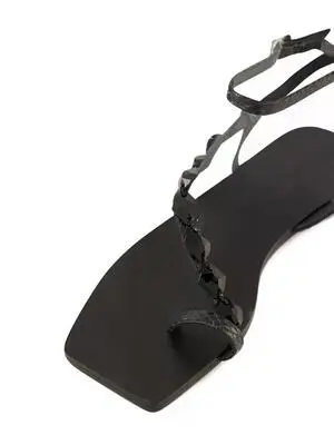 Johanna Ortiz Crystal-embellished Flat Sandals