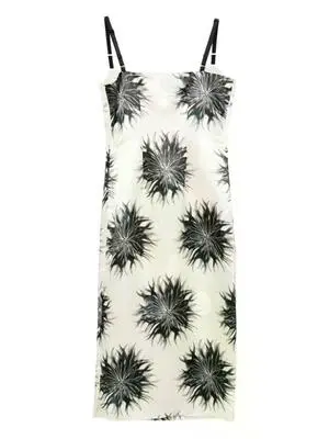 SAMUEL GUÌ YANG Floral Print Dress - Neutrals