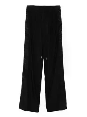 Ermanno Scervino Lace Insert Drawstring Trousers - Black