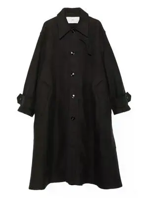 AMI Paris Virgin Wool Single-breasted Coat - Grey