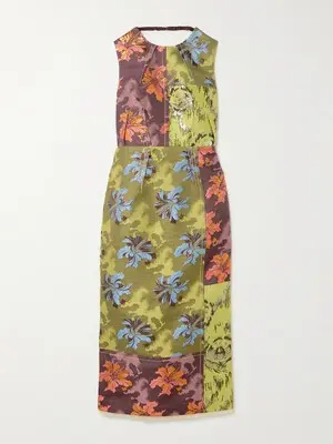 ALEMAIS Adriana Floral-brocade Midi Dress - Multi