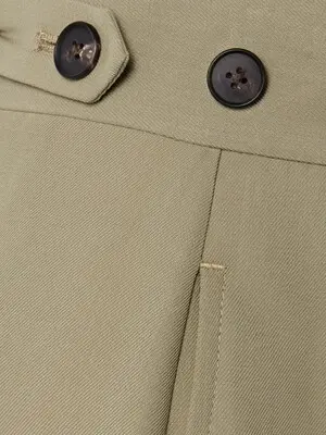 THE ROW Elowyn Wool-gabardine Straight-leg Trousers
