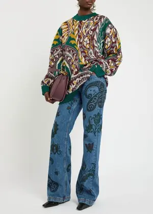 Etro Patterned Wool-blend Jumper