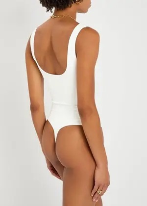 Good American Scuba Modern Tank Bodysuit - White