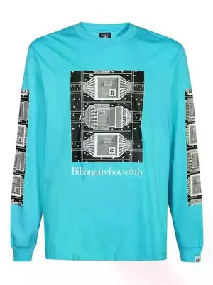 BILLIONAIRE BOYS CLUB Long-sleeve Print T-shirt - Blue