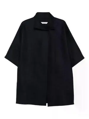 Harris Wharf London Short-sleeve Collared Wool Coat