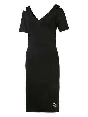 PUMA T7 Cold-shoulder Mini Dress