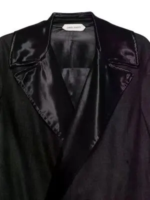 Alberta Ferretti Wool Coat With Satin Lapels