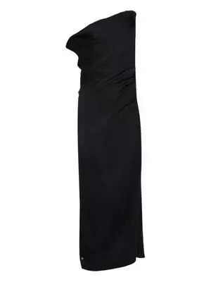 Significant Other Alyssa Draped One-shoulder Maxi Dress - Black