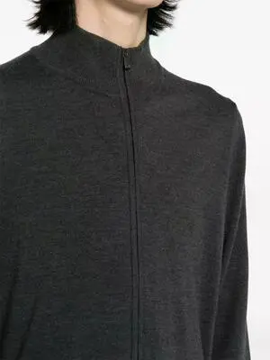 Corneliani Virgin Wool Zip-up Cardigan
