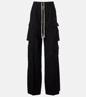 Rick Owens Jumbo Belas High-rise Cotton Cargo Pants - Black