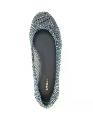 LE SILLA Gilda Crystal-embellished Ballerina Shoes - Blue