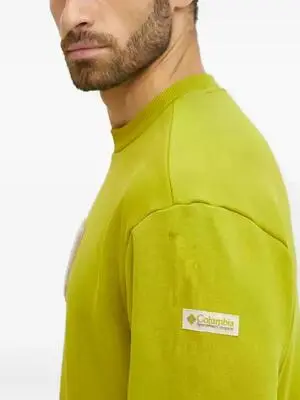 Columbia Logo-patch Crew-neck Sweatshirt - Yellow