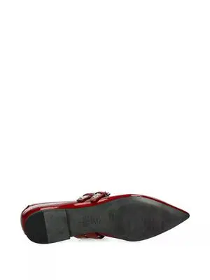 KENNEL&SCHMENGER Ballet Flats With Double Buckle Straps - Red