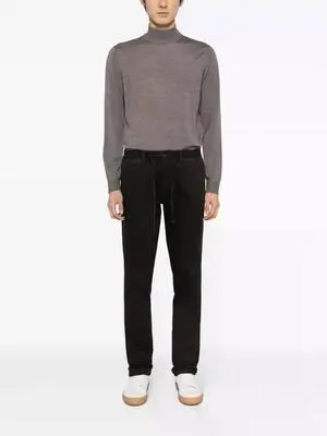 Corneliani Drawstring Tapered Trousers - Brown