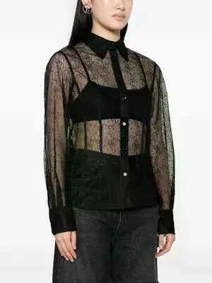 Helmut Lang Sheer Mesh Button-up Shirt