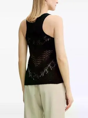 AERON Lace Knit Tank Top - Black
